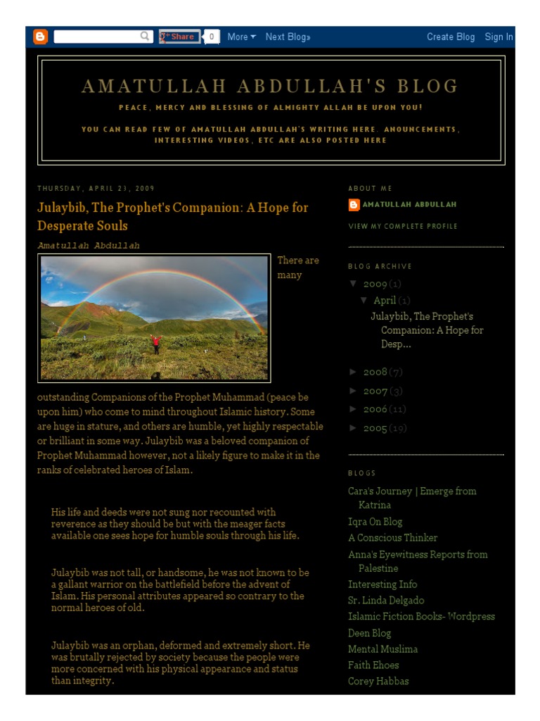 Julaybib, The Prophet's Companion - A Hope For Desperate Souls | PDF ...