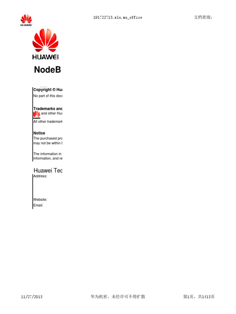 NodeB Parameter Reference | PDF | File Transfer Protocol | Parameter (Computer Programming)