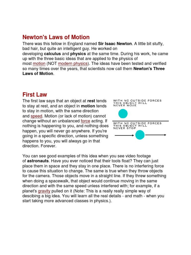 Newton's Laws of Motion | PDF | Force | Classical Mechanics