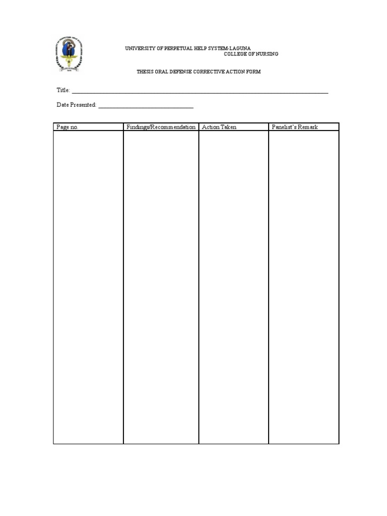 Corrective Action Form | PDF