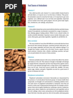 Antioxidant Table | PDF | Circulatory System | Antioxidant