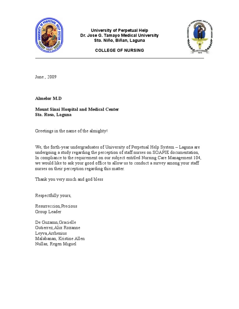Hospital Letter | PDF | Wellness