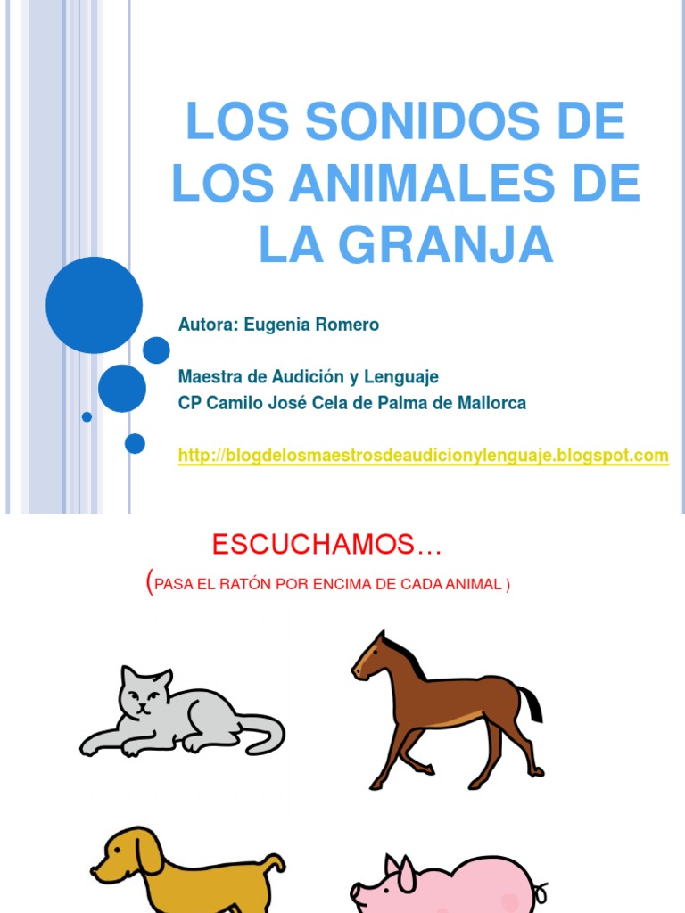 Los Sonidos de Los Animales de La Granja | PDF