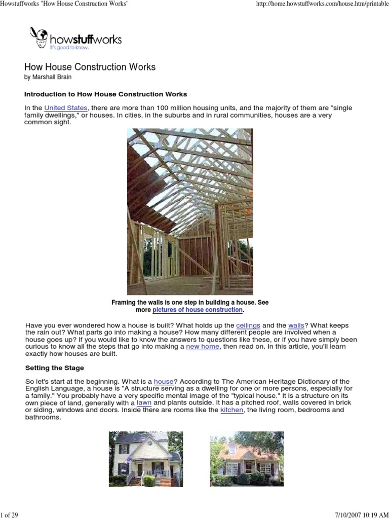 How House Construction Works | PDF | Basement | Drywall