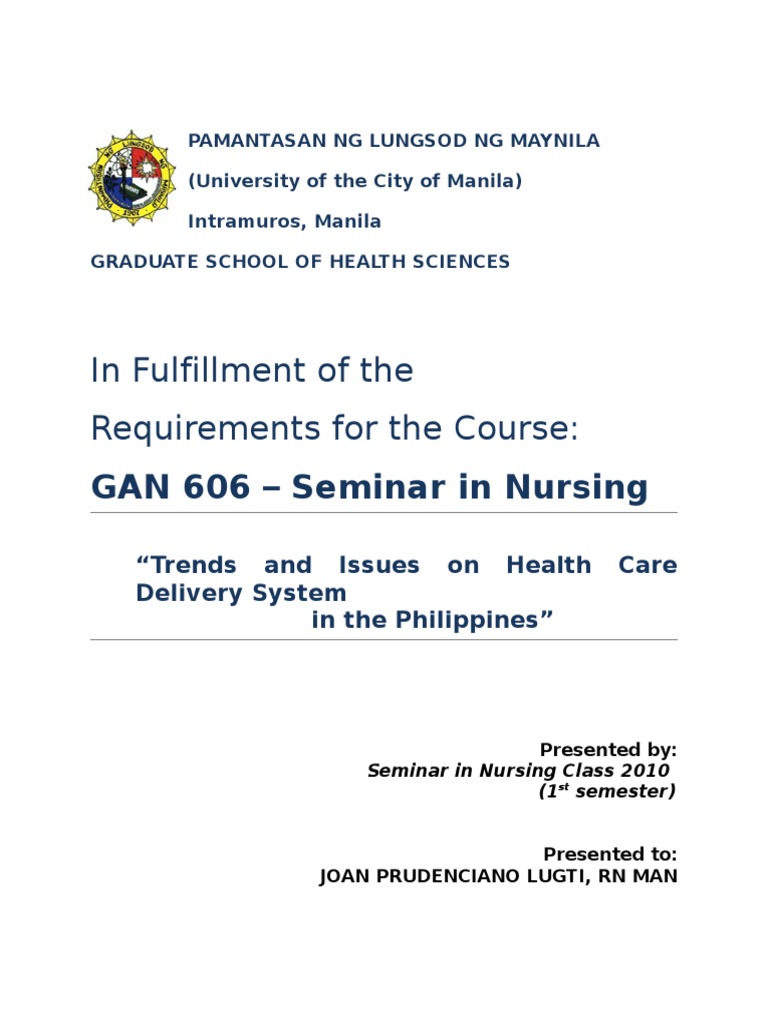 Seminar in Nursing | PDF | Educational Stages | Higher Education