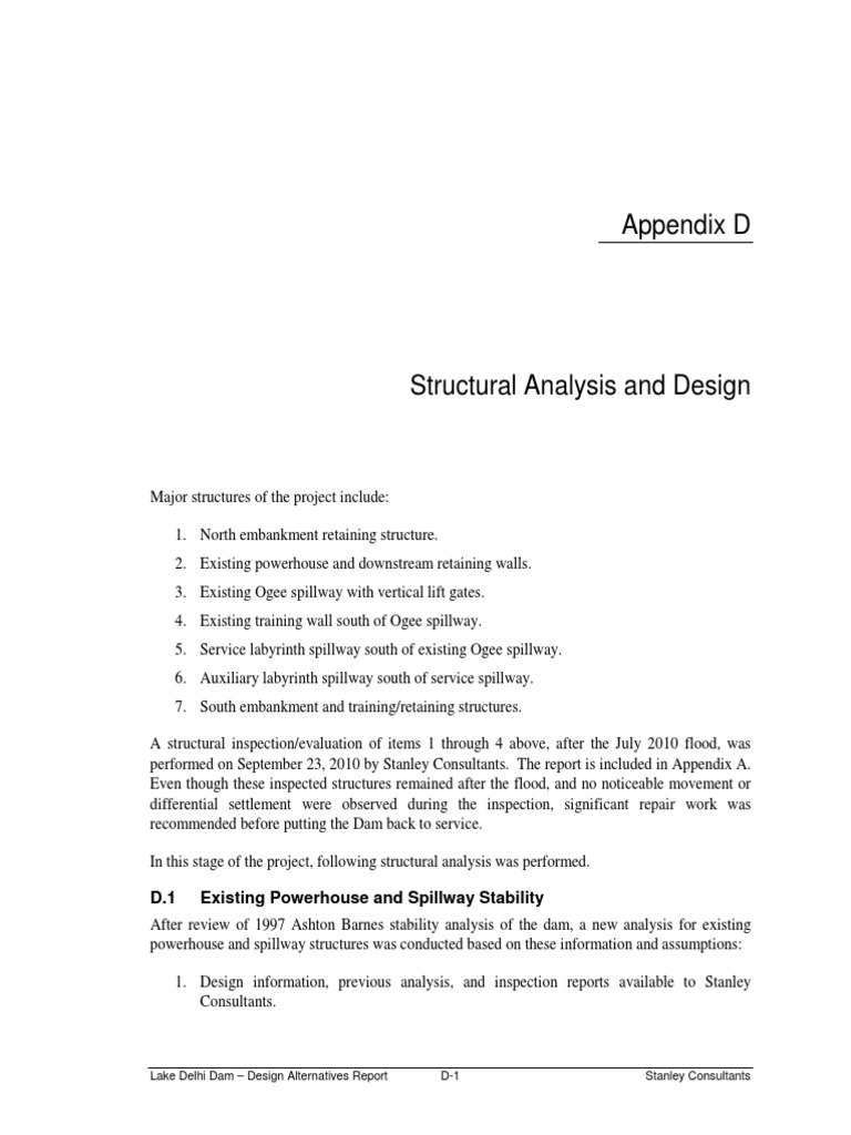 Structural Analysis and Design | PDF | Spillway | Dam