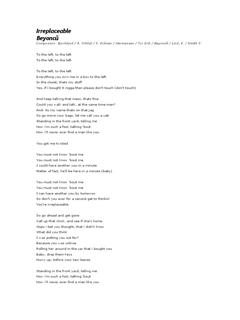 Irreplaceable | PDF | Leisure