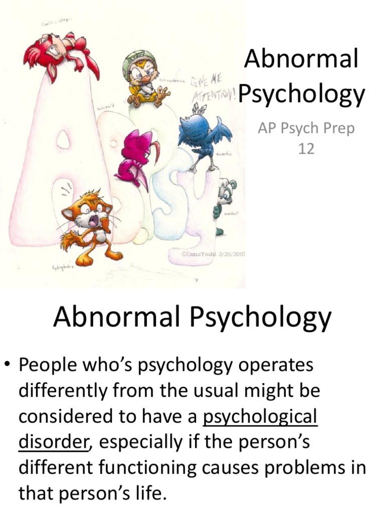 AP Psych Prep 12 - Abnormal Psychology | PDF | Diagnostic And ...
