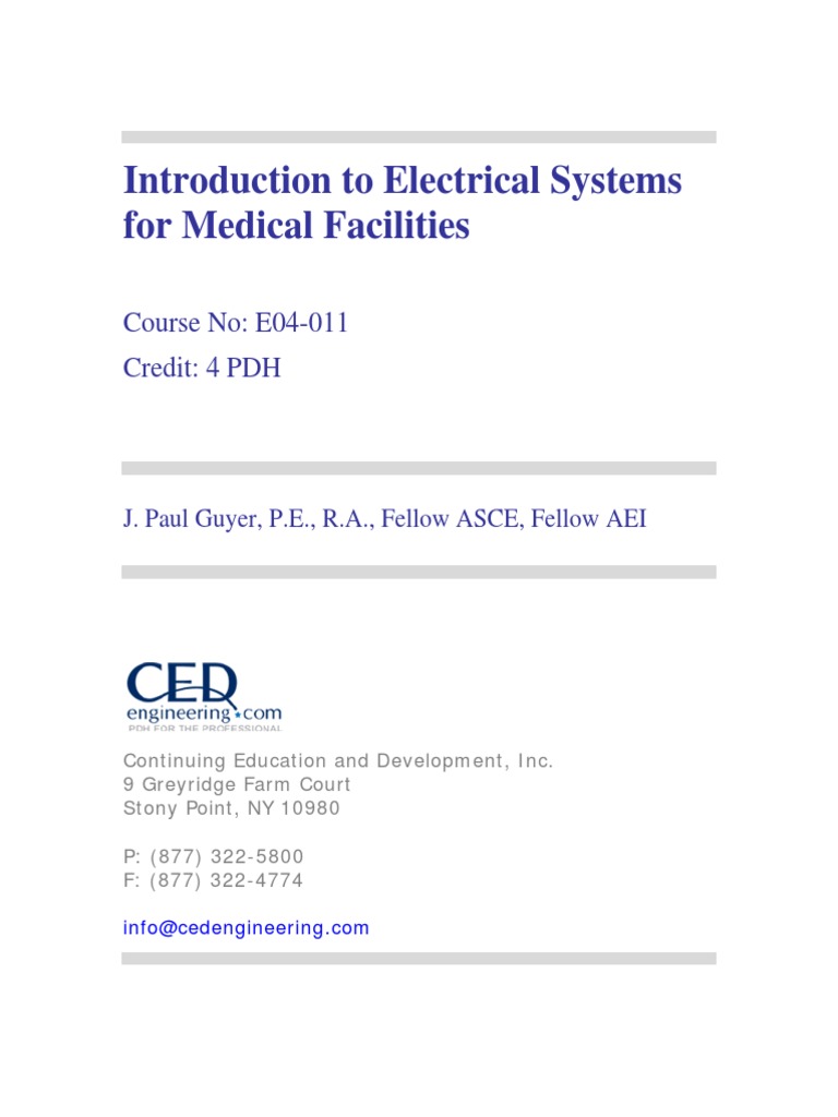 Introduction To Electrical Systems For Medical Facilities | PDF ...