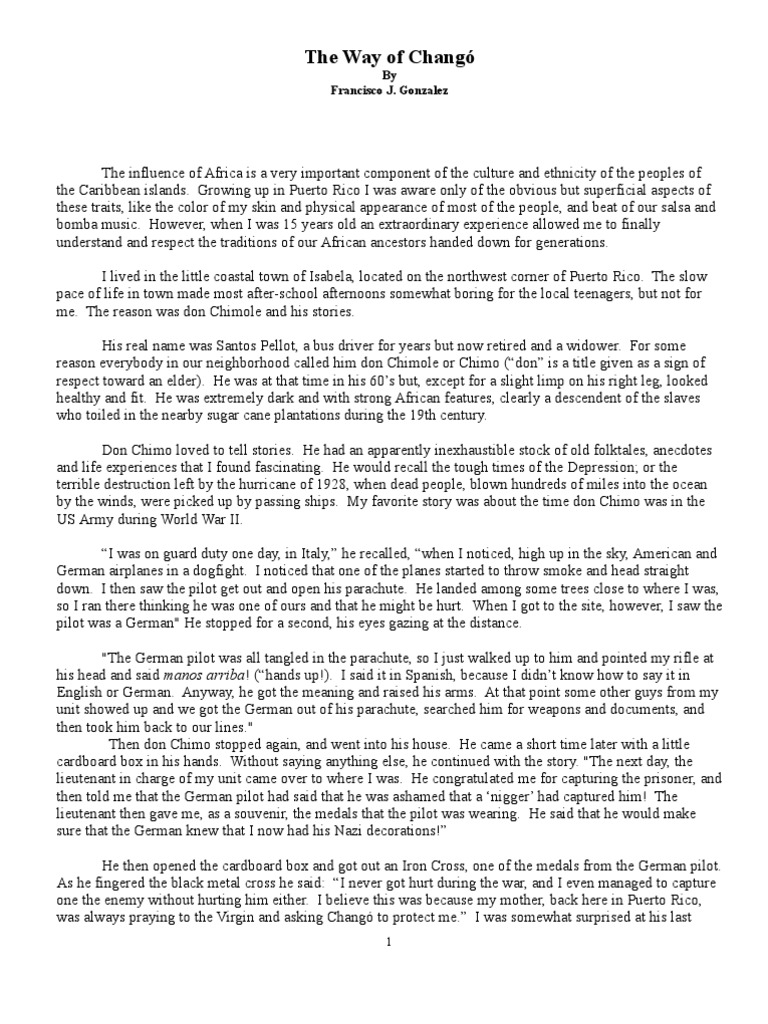 The Way of Changó | PDF | Mary, Mother Of Jesus | Santería