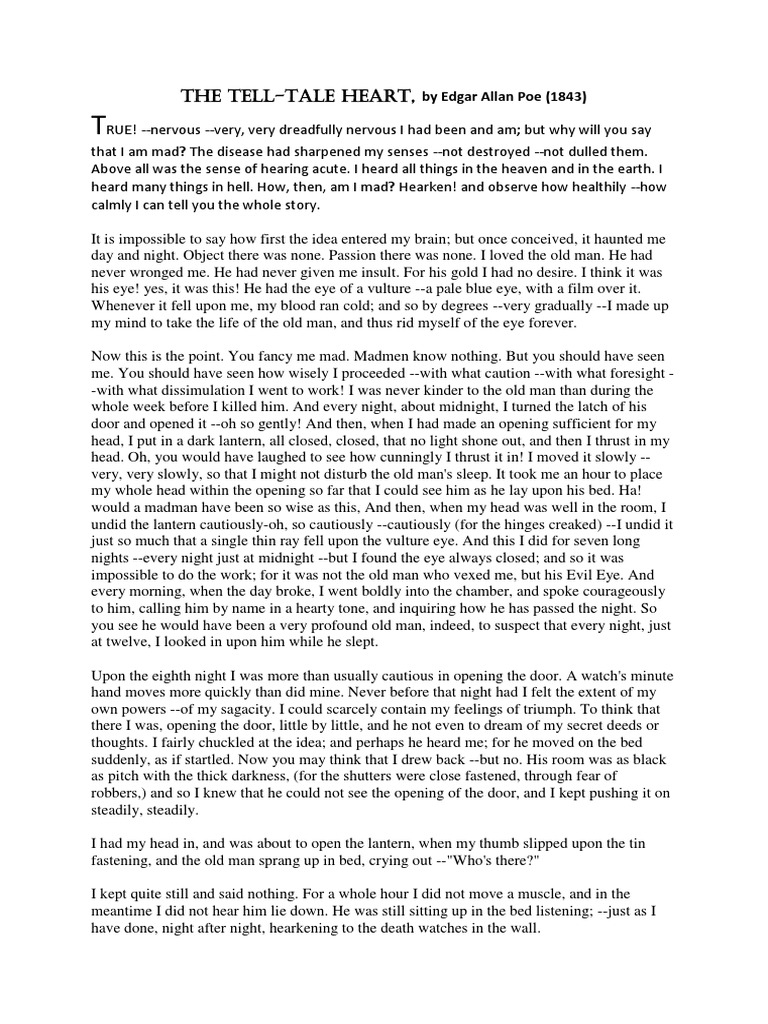 The Tell Tale Heart | PDF