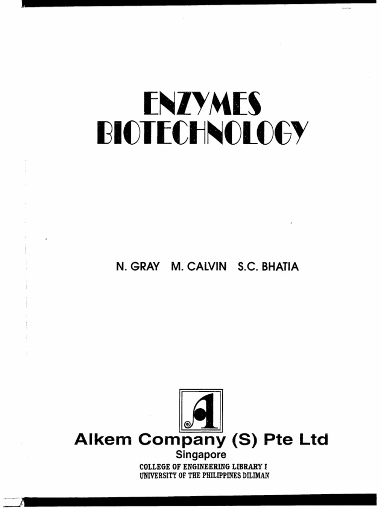 Enzyme Biotech Title Page Contents Chapt1 and 2 | Catalysis | Enzyme