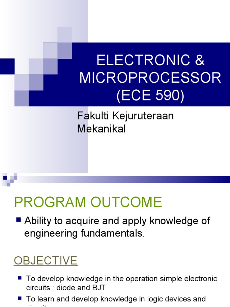Electronic & Microprocessor | PDF | Electrical Network | Electrical ...