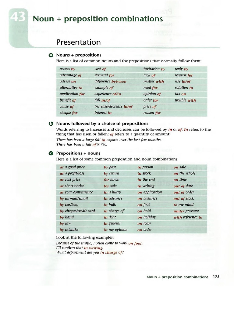 Nouns With Prepositions | PDF | Online Banking | Banks & Banking