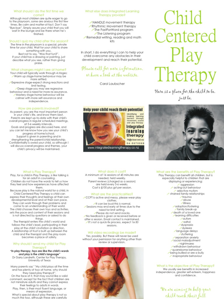 CCPT Brochure | PDF | Play Therapy | Psychotherapy