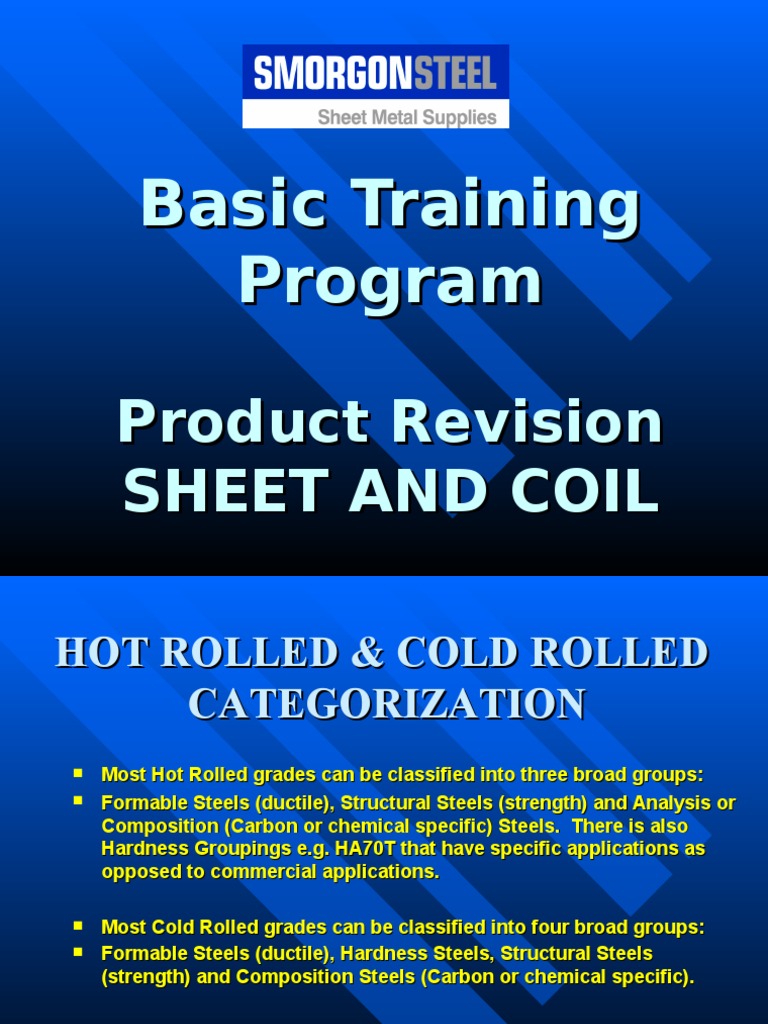 Basic Sheet and Coil Training Edit Version | PDF | Rolling ...