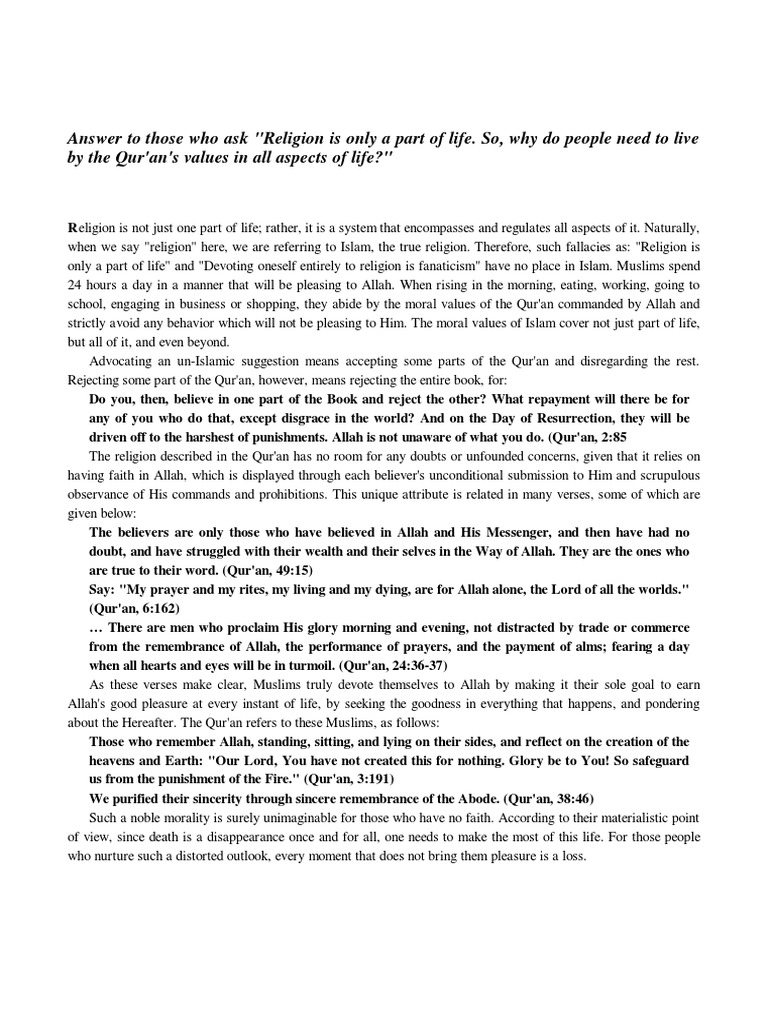 Islam Way of Life | PDF | Quran | Islam