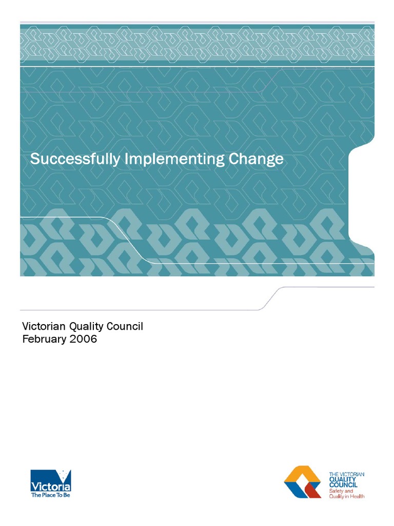 Successfully Implementing Change | PDF | Evaluation | Leadership