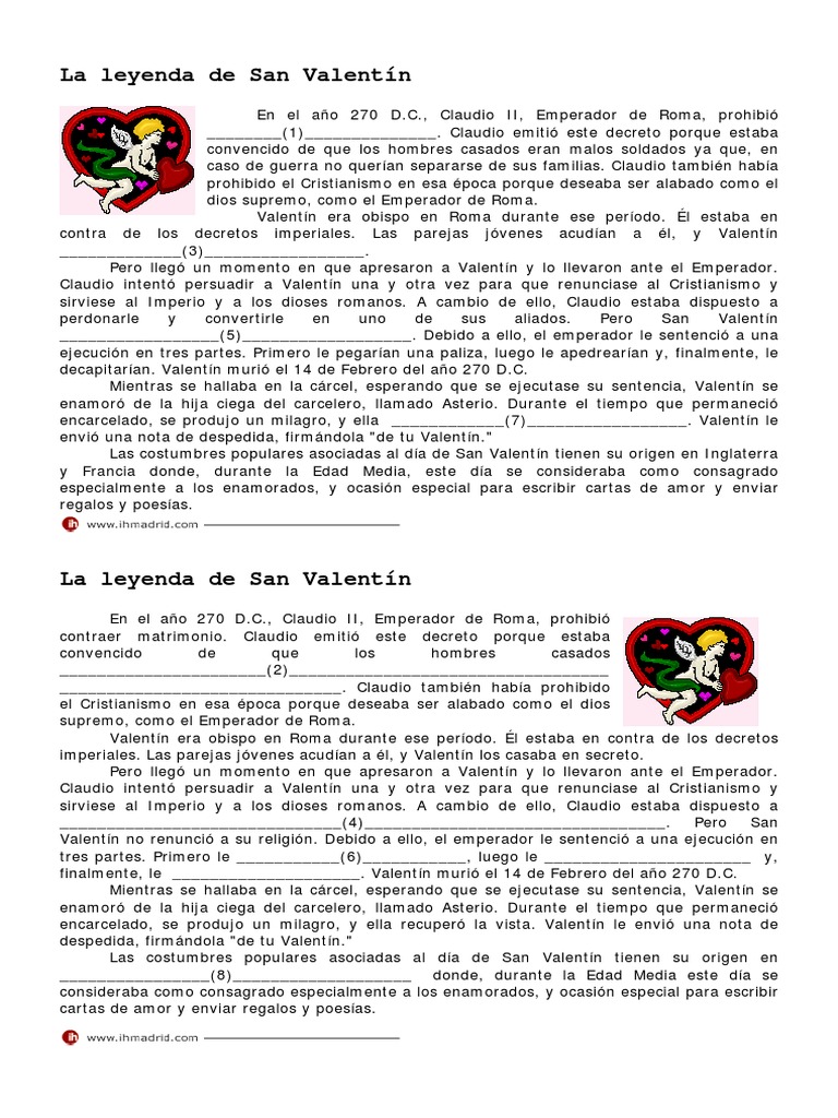 La Leyenda de San Valentin | PDF