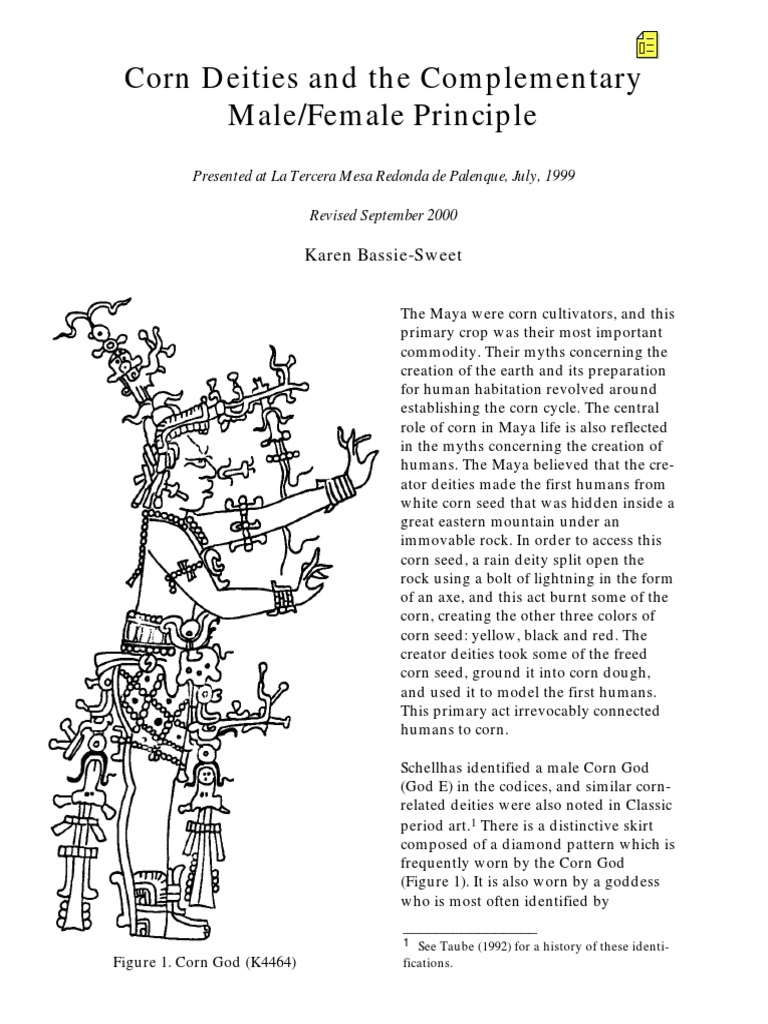 Articulo. Corn Deities and The Complementary Male Female Principle ...