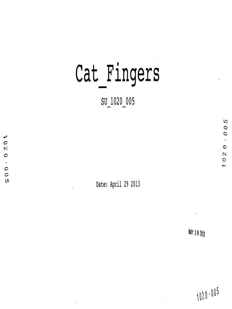 Cat Fingers Final Storyboard 5 - 10 - 2013 | PDF