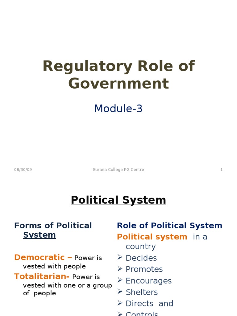 Business Environment-Regulatory Role of Govt. | PDF | Stocks | Small ...