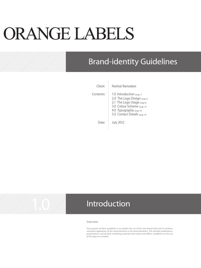 Orange Logo Guidelines | PDF | Logos | Typography