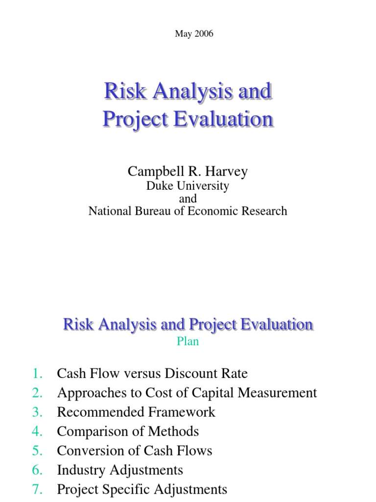 Risk Analysis | PDF | Capital Asset Pricing Model | Cost Of Capital