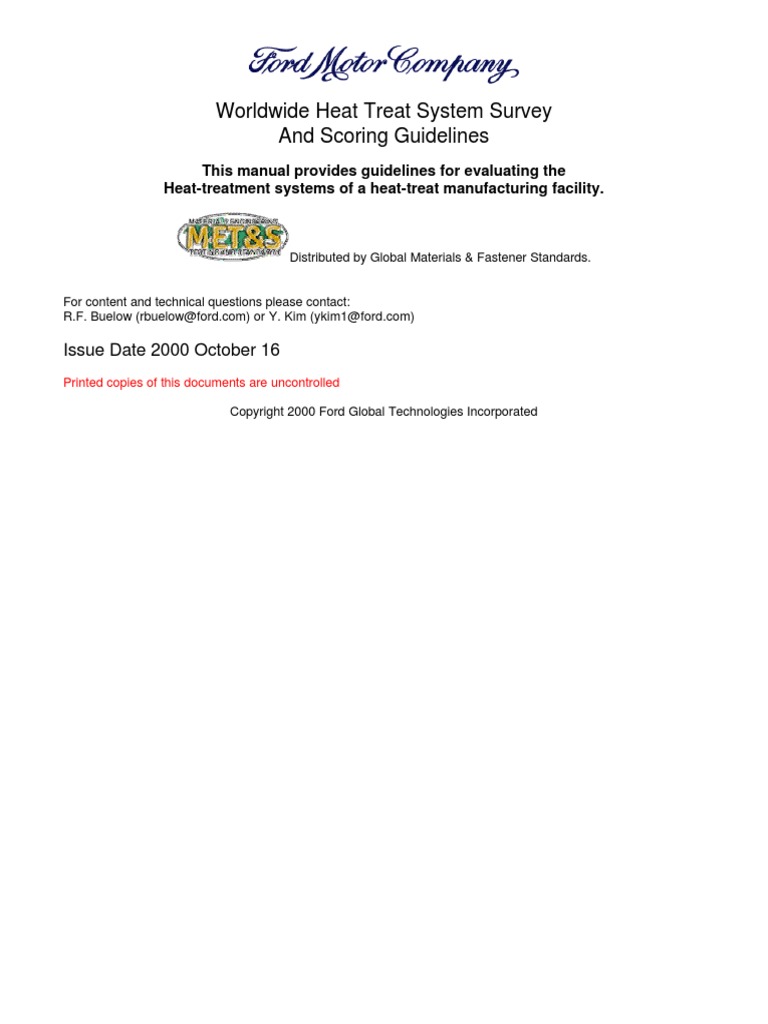 SurveyScoringGuidelines W-HTX 2000 | PDF | Heat Treating | Steel