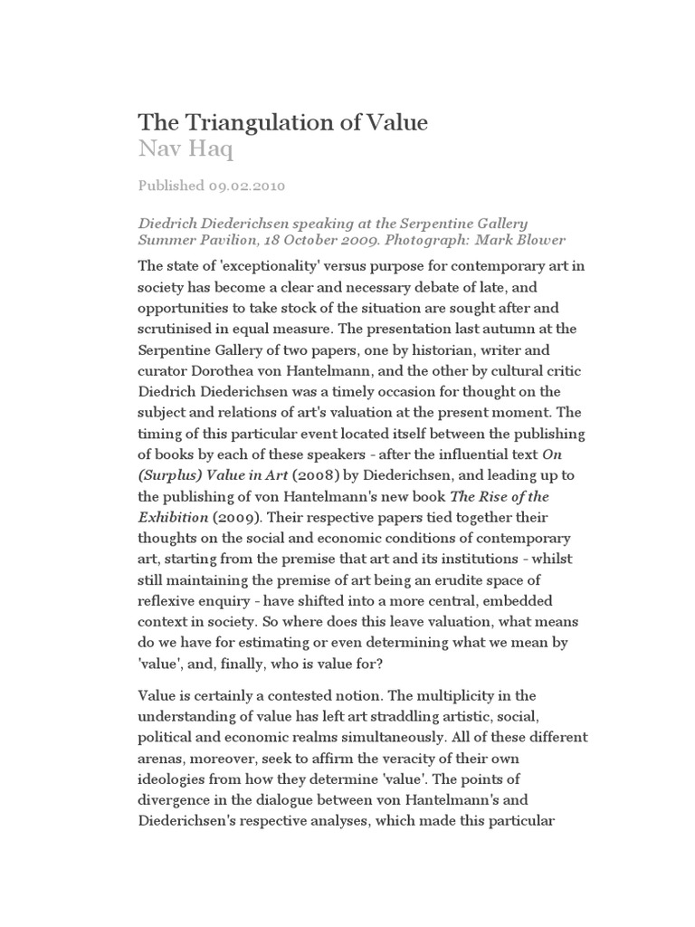 The Triangulation of Value | PDF | Sociological Theories | Science