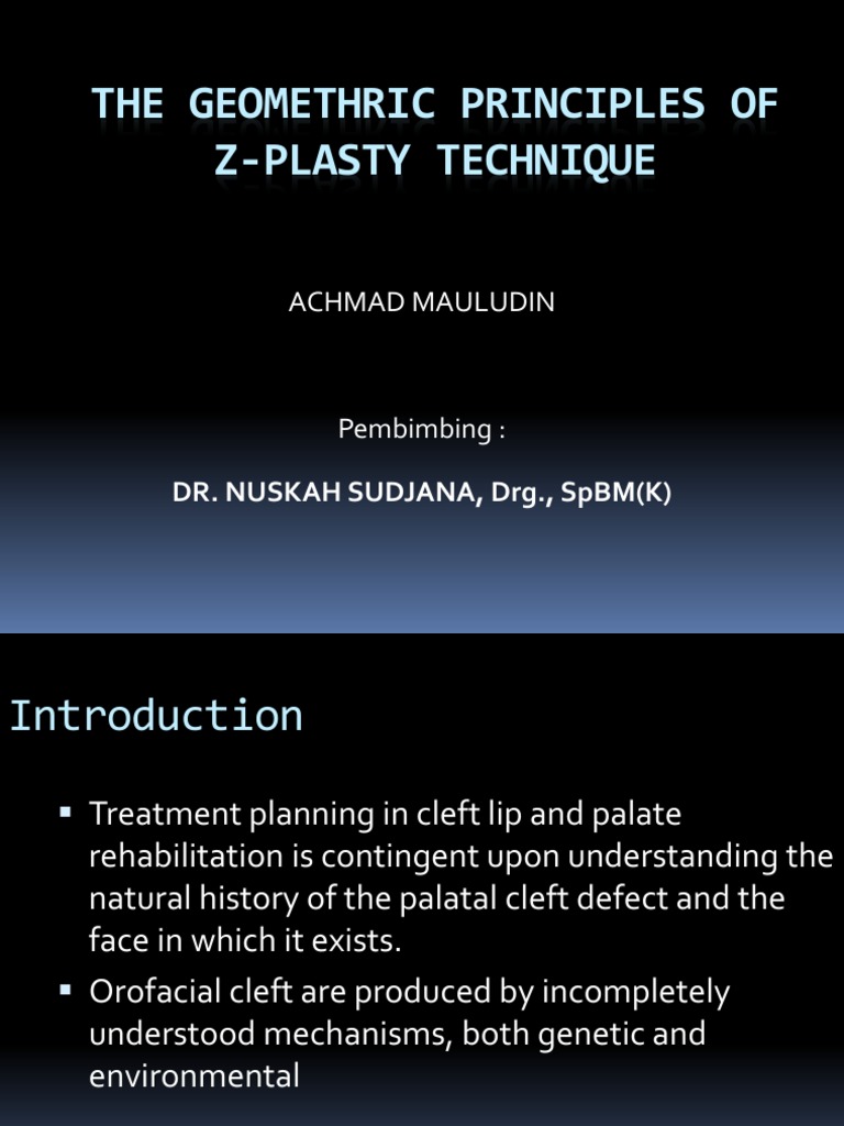 Z-Plasty Techniques in Cleft Repair | PDF | Lip | Plastic Surgery