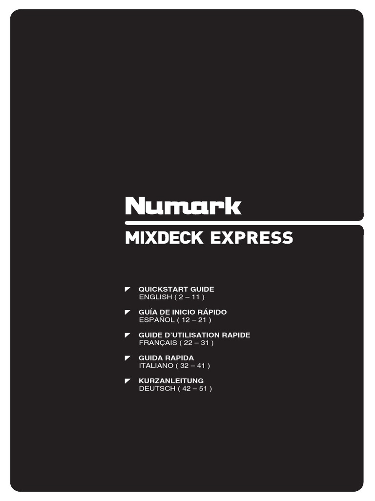 Manual Mix Deck Express | PDF | Sound Production Technology | Digital ...