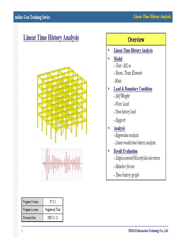 App4 - Time History Analysis | PDF | Structural Load | Mass