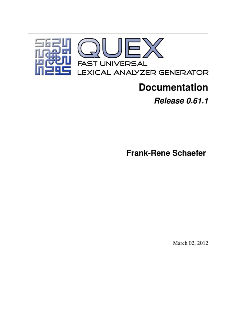Quex Fast Universal Lexical Analyzer Generator | PDF | Library ...