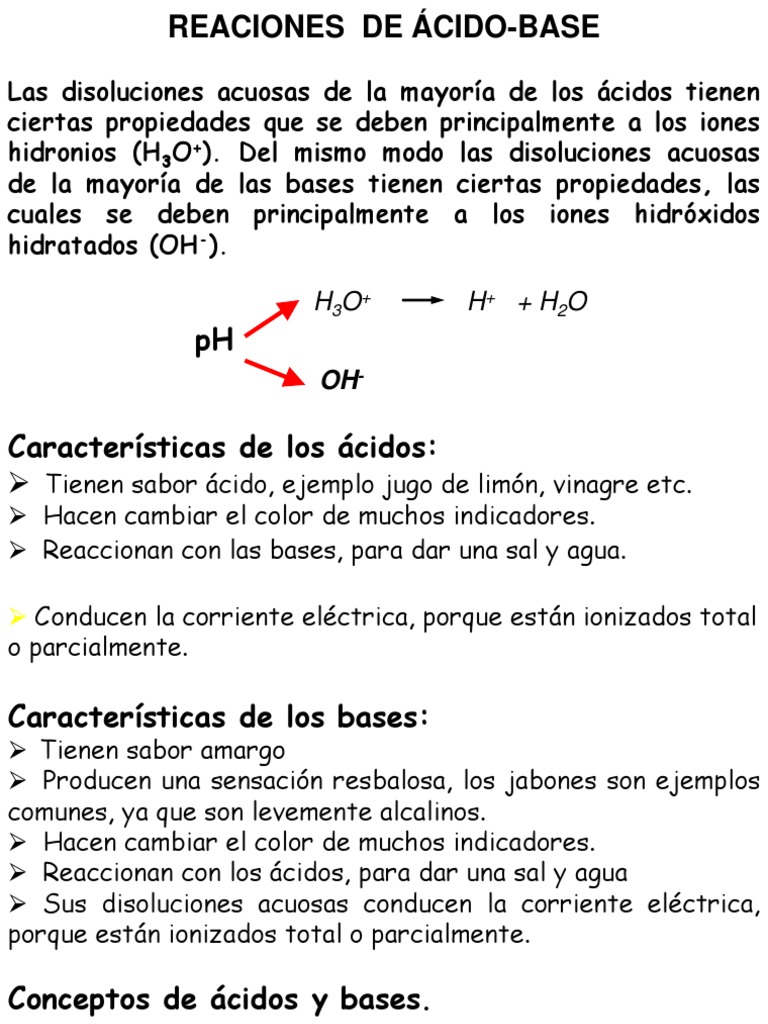 Reacciones Acido Base | PDF | Solución tampón | Ph