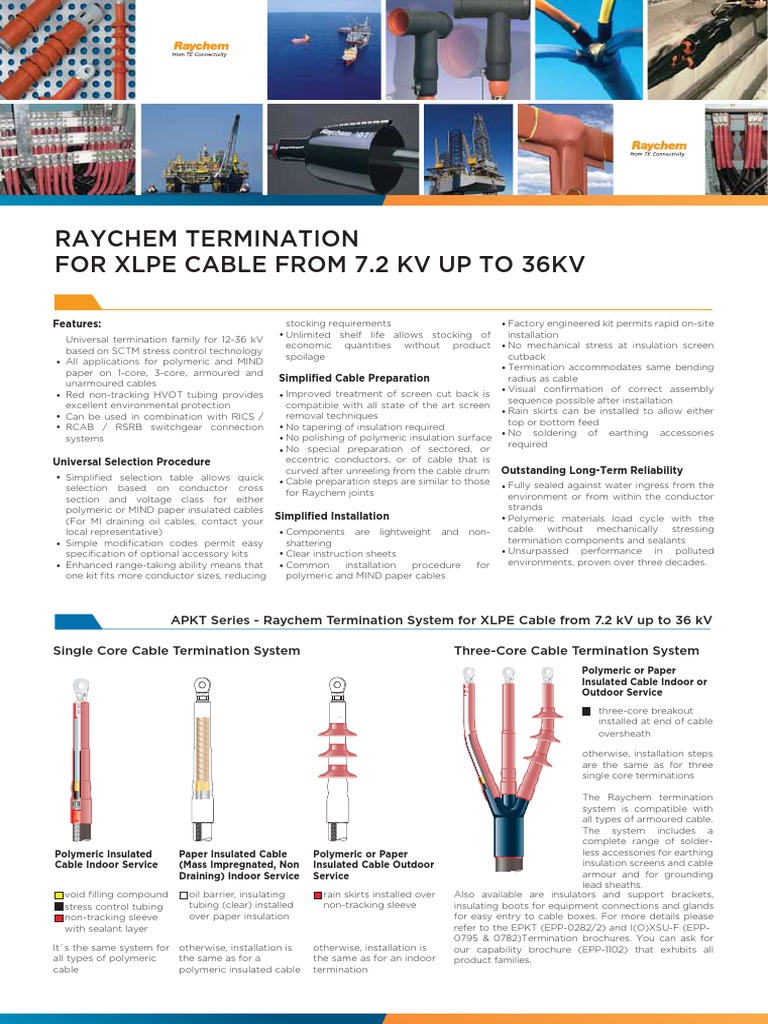 Raychem 33kV Termination Kit Guide | PDF | Electric Power | Electrical ...