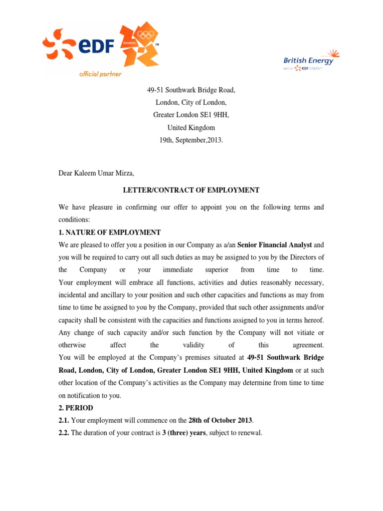 Edf Energy | PDF | Employee Benefits | Employment