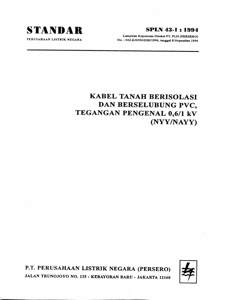 SPLN 43-1 - 1994 | PDF