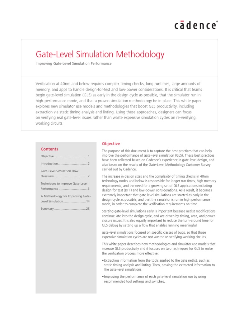 Gatesim Methodology - Cadence | PDF | Simulation | C (Programming Language)
