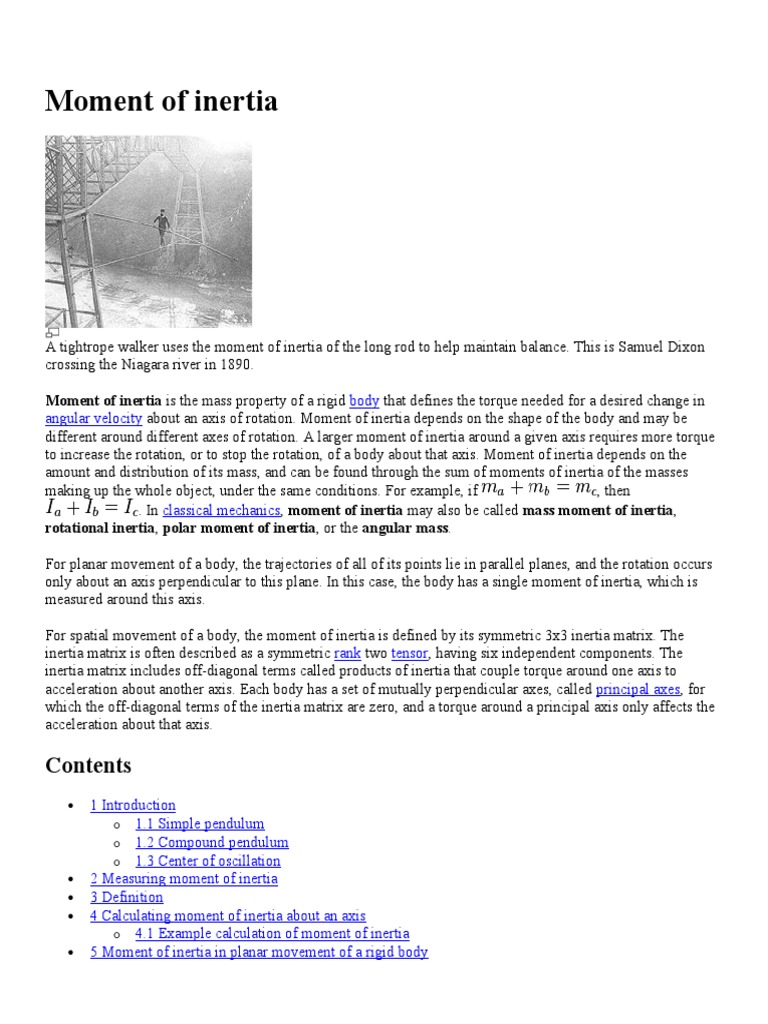 Understanding Moment of Inertia | PDF | Rotation Around A Fixed Axis ...