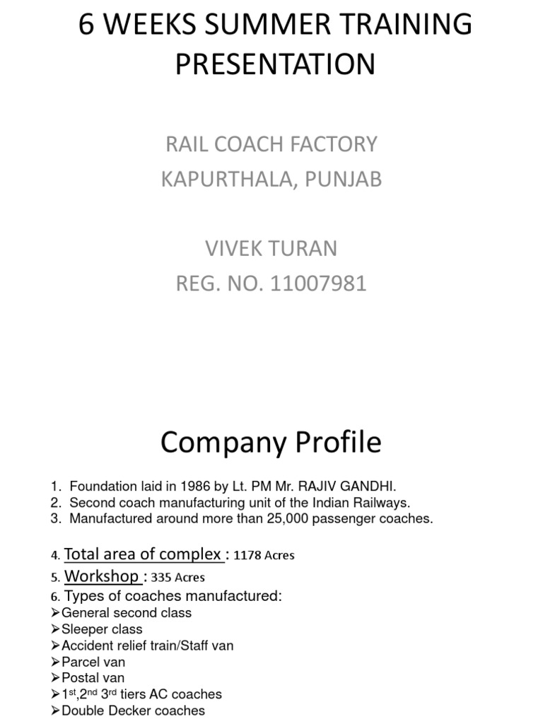 RCF Training | PDF | Rolling Stock | Transport