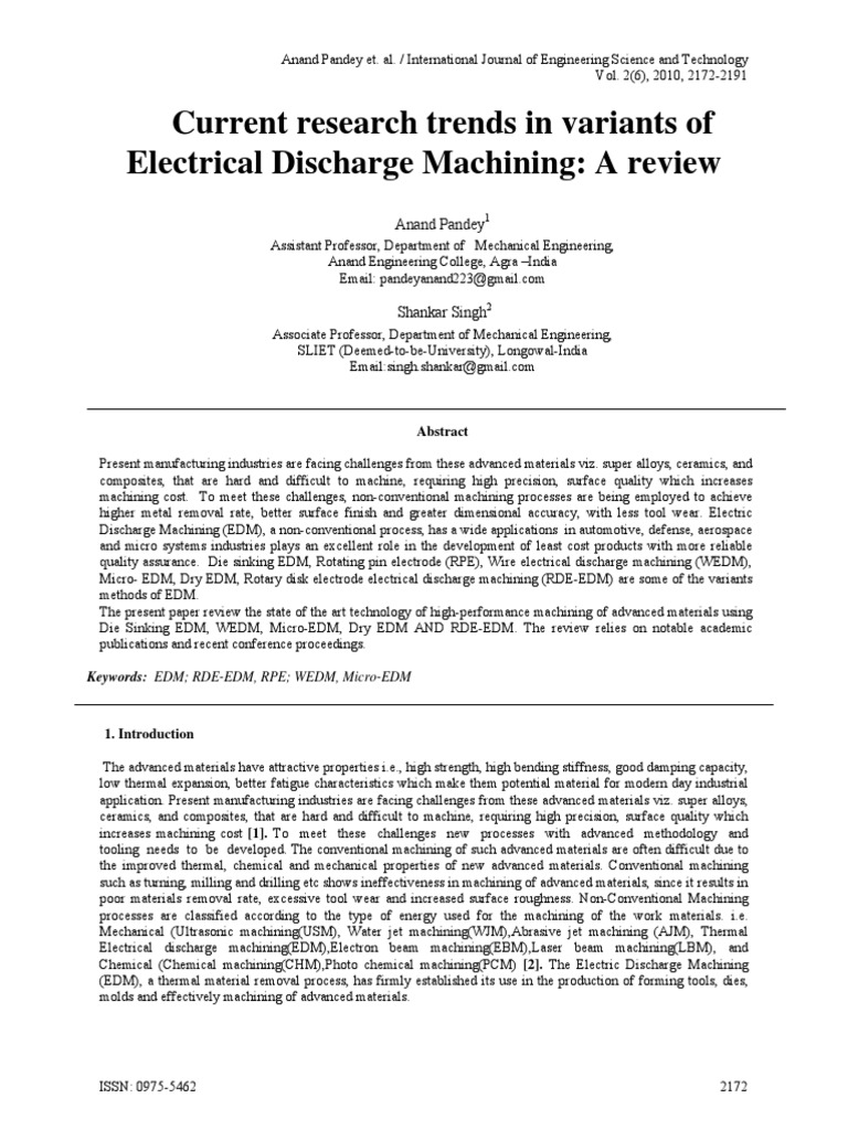 EDM | PDF | Electrical Breakdown | Capacitor