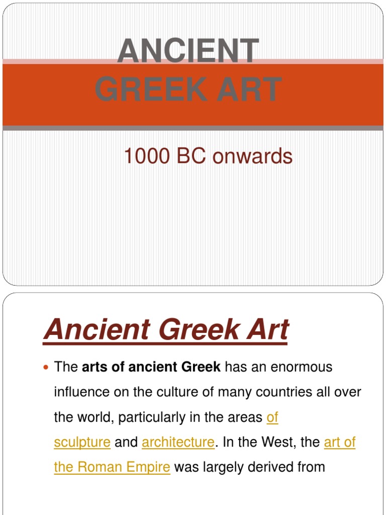 Overview of Ancient Greek Art | PDF | Art | History