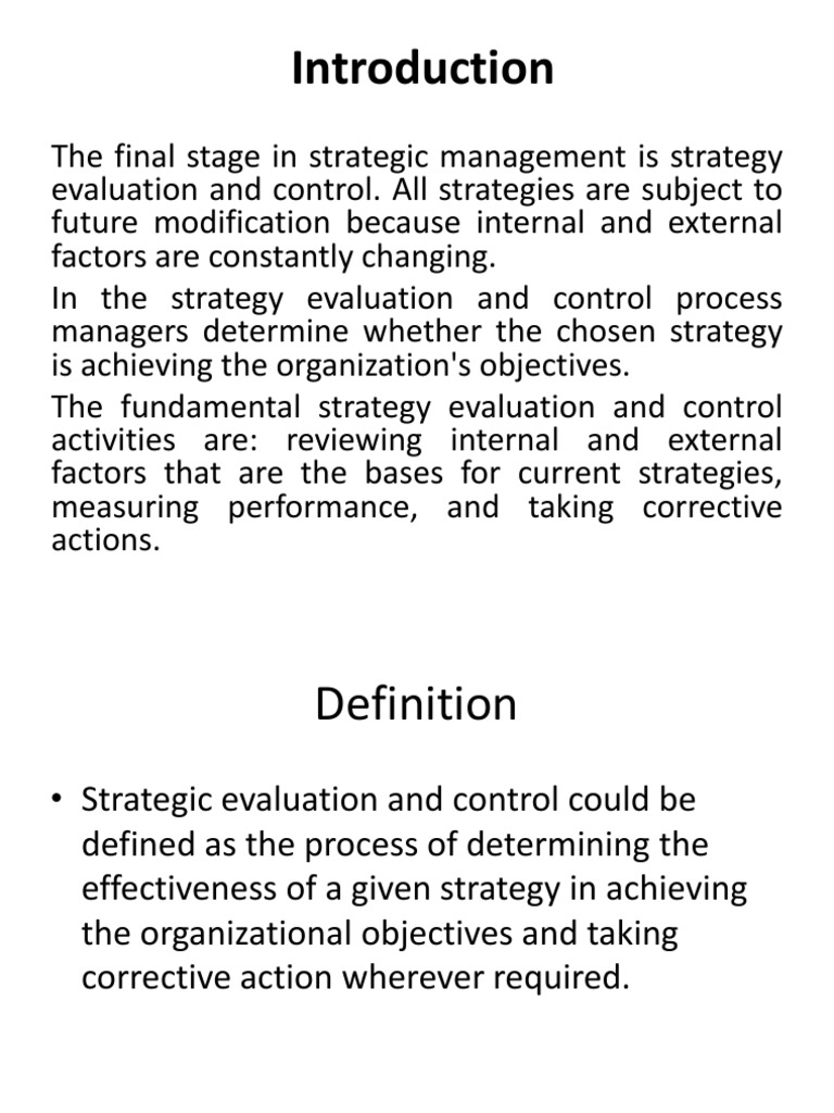 Strategic Implementation & Control | PDF | Strategic Management ...