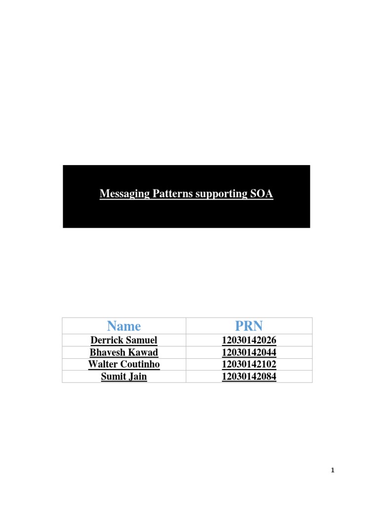Messaging Patterns in SOA | PDF | Message Passing | Component Based Software Engineering