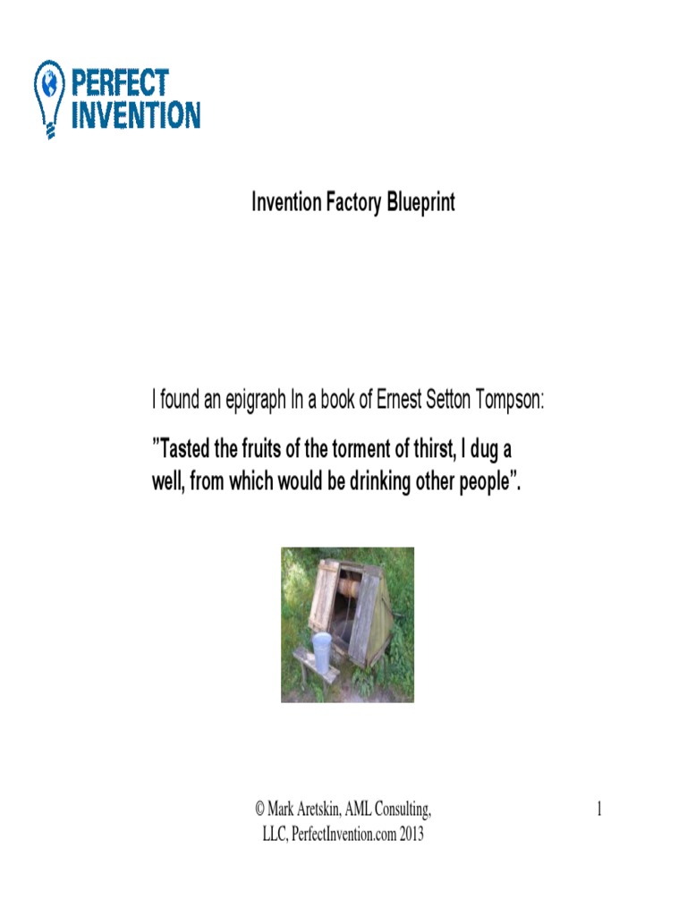 Invention Factory Blueprint | PDF | Invention | Goal