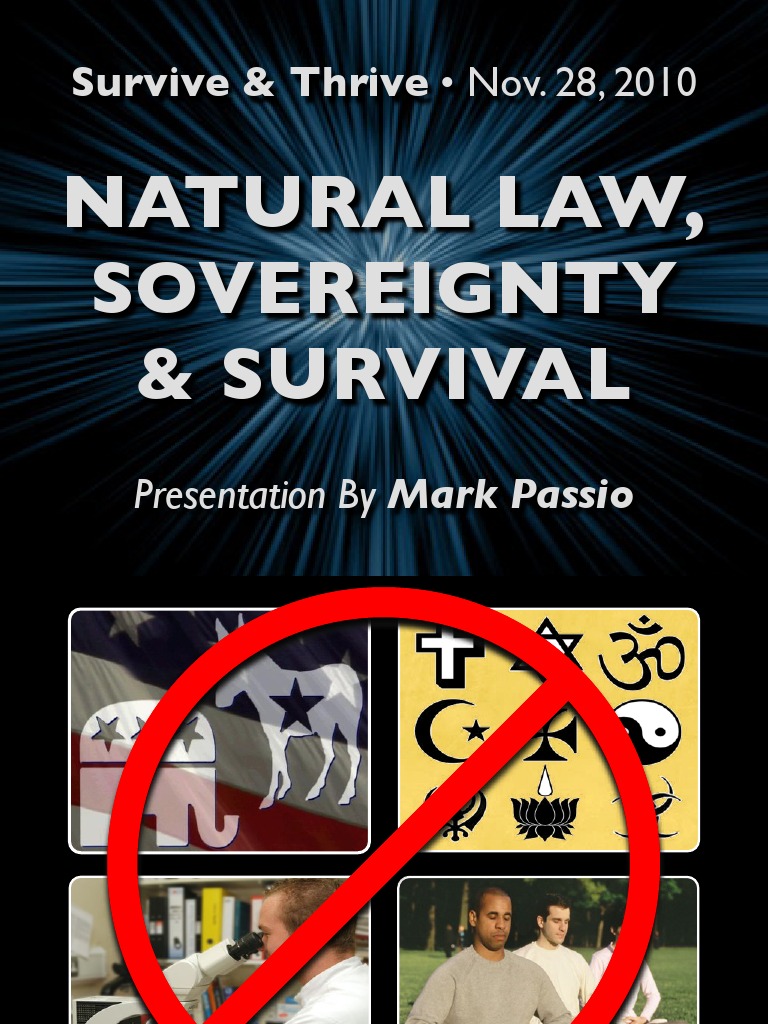Natural Law Sovereignty and Survival | PDF