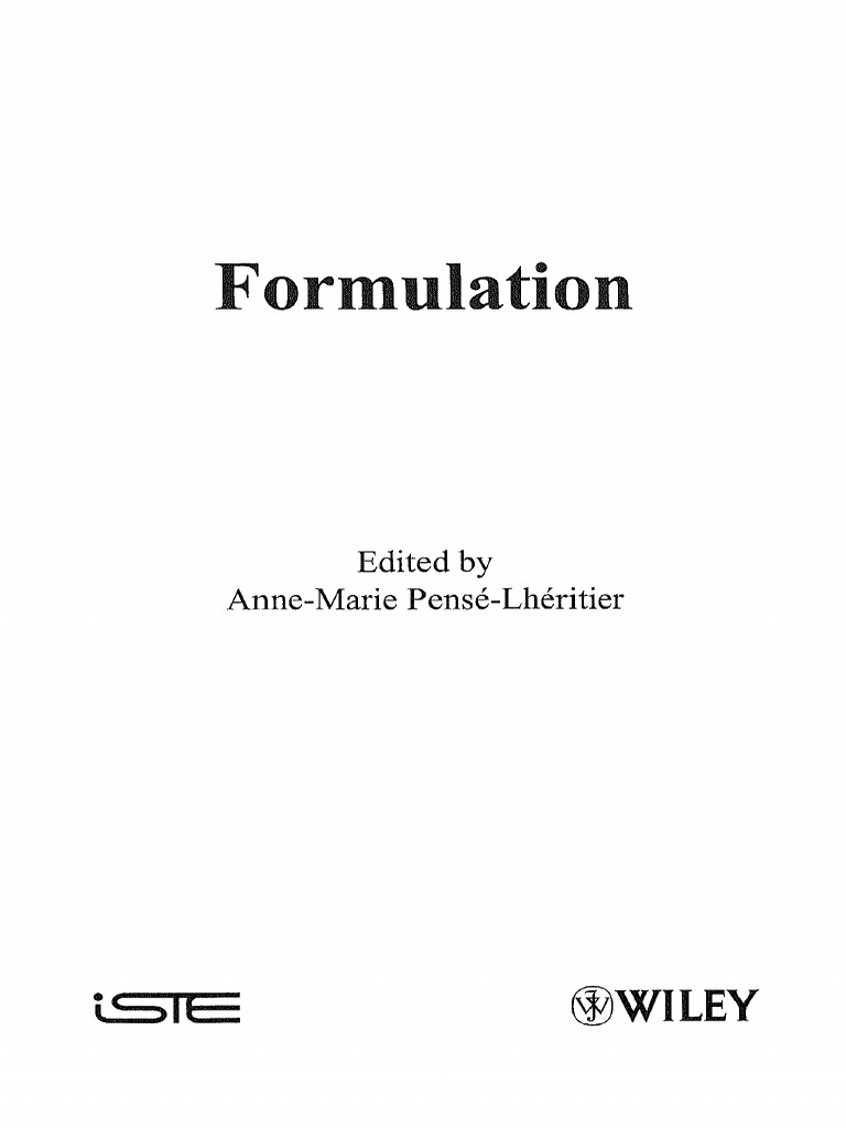 Formulation | PDF | Emulsion | Suspension (Chemistry)