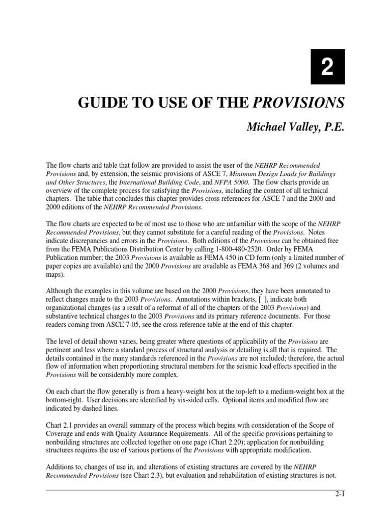 Chapter02 - Guide To Use The Provisions | PDF | Masonry | Earthquake ...