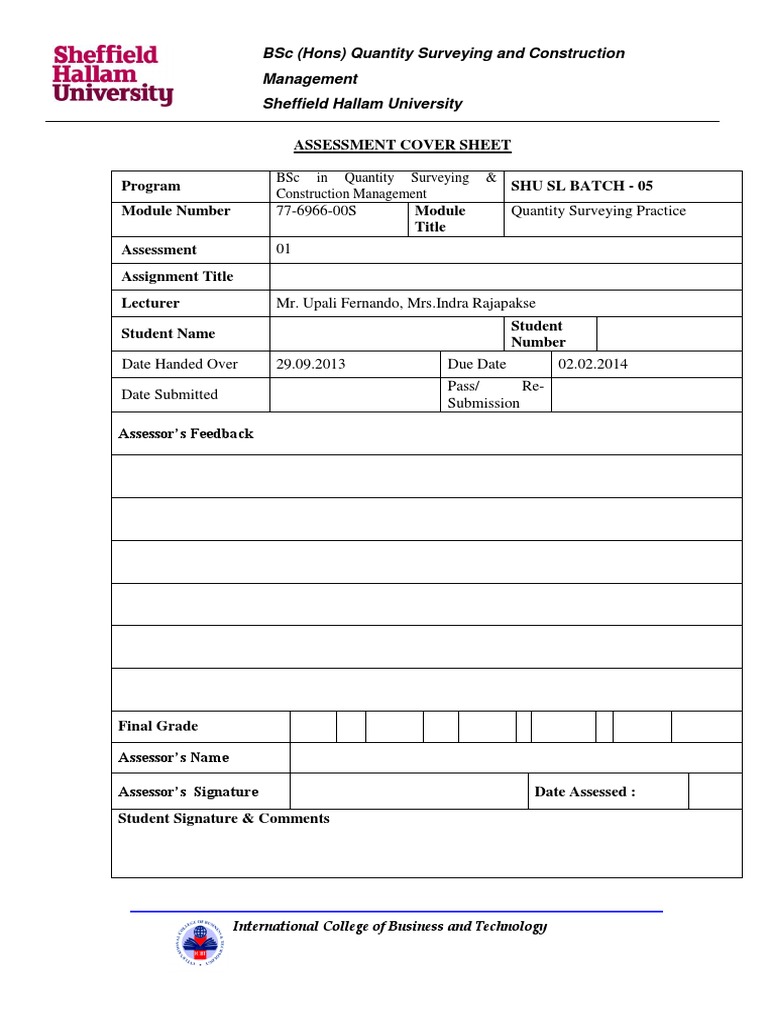 Quantity Surveying Practice Assessment | PDF | Procurement ...